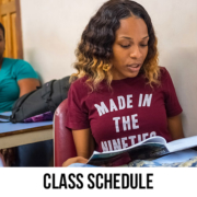 Class Schedule - Elders' Classes