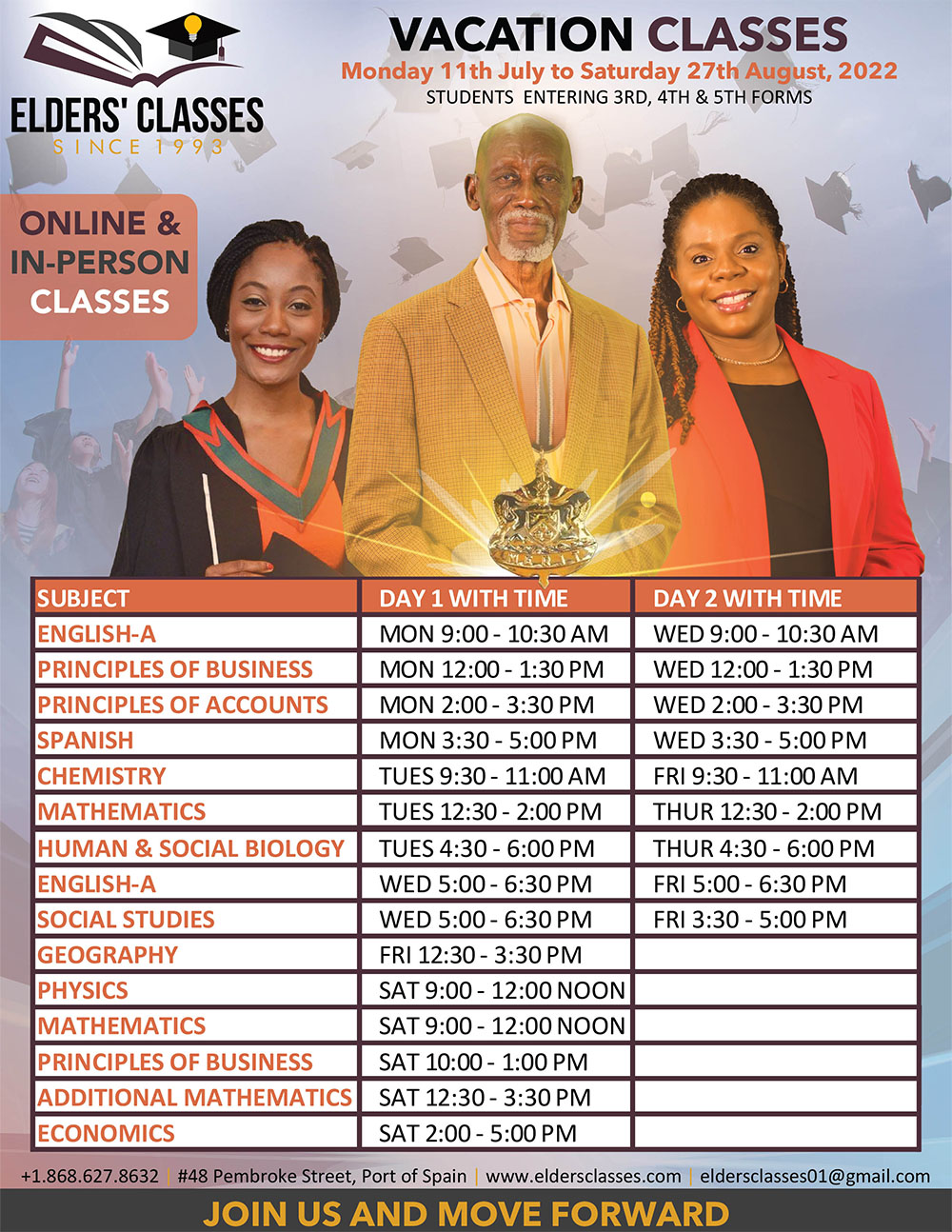 Vacation Classes - Elders' Classes